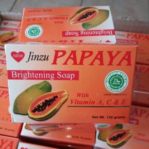 Jinzu Papaya Brightening Soap With Vitamin A, C, E 130gr | Lazada Indonesia