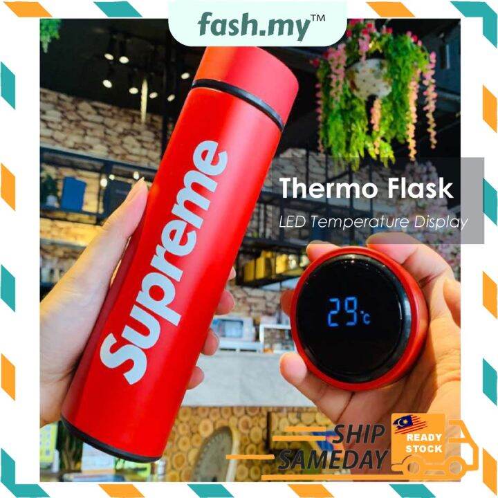 SUPREME Thermo Flask with Temperature Display | Water Bottle Stainless ...