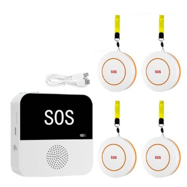 Wireless WiFi Elderly Caregiver Pager SOS Call Button Emergency SOS ...