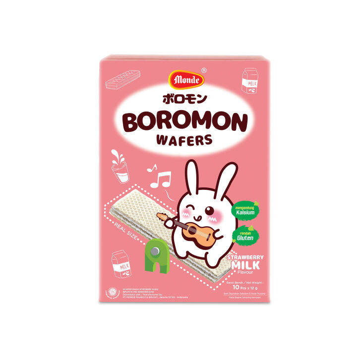 Monde Boromon Wafers Strawberry Milk 120g | Lazada Indonesia