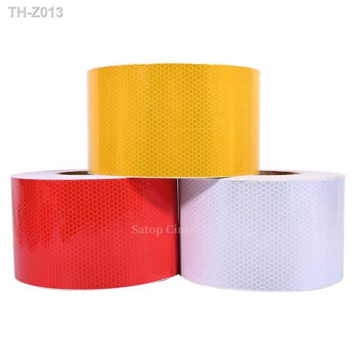 ¤ ♟ 10cmx3M High Light PVC Reflective Safety Warning Tape Road Traffic ...