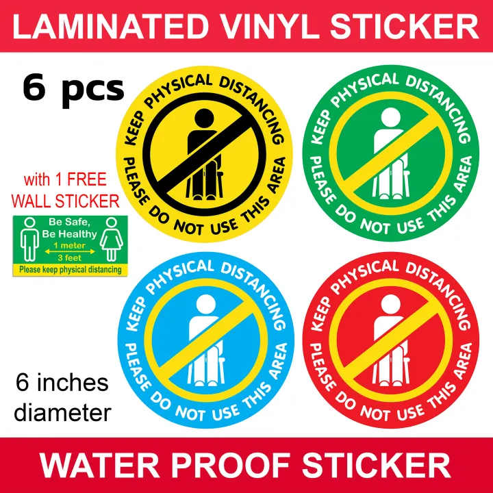 SOCIAL PHYSICAL DISTANCING STICKERS HEALTH AND SAFETY SIGNAGES POSTERS ...