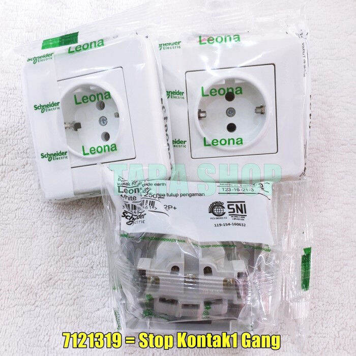 STOP KONTAK 1 GANG LEONA LNA2900121 Schneider - 7121319 | Lazada Indonesia