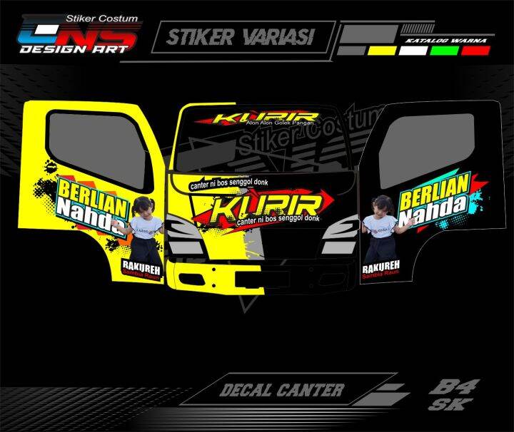 Stiker truk Canter stiker decal Full Kepala canter Stiker full body ...