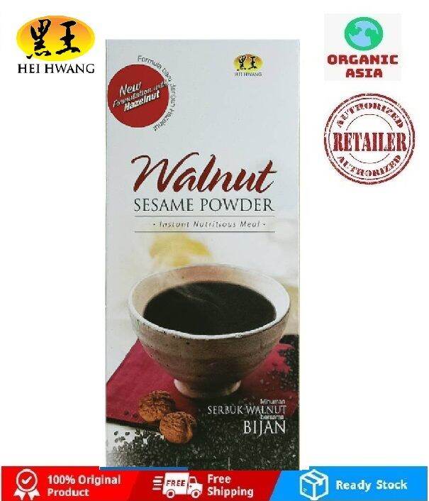 Hei Hwang Walnut Sesame Powder With Hazelnut (No Sugar) 30g X 15s ...