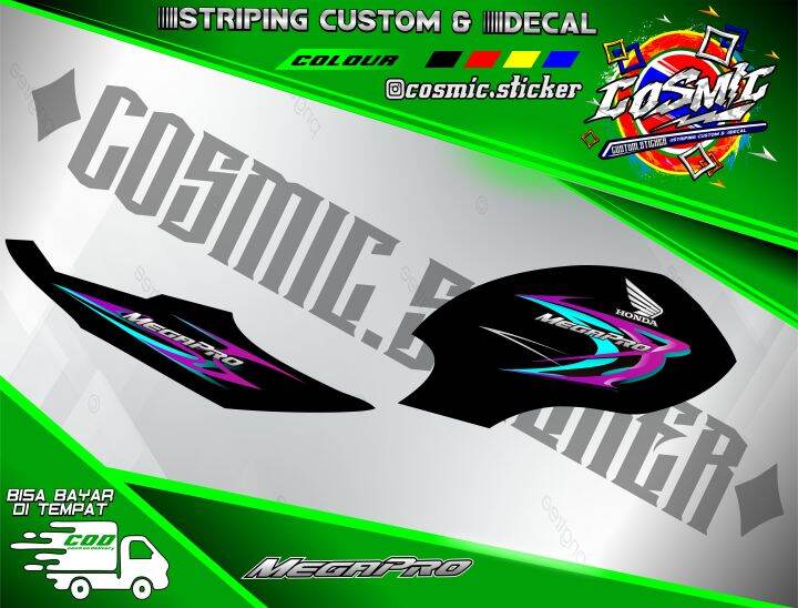 STRIPING MEGAPRO PRIMUS RACING HEREX STIKER VARIASI STICKER DECAL MOTOR ...