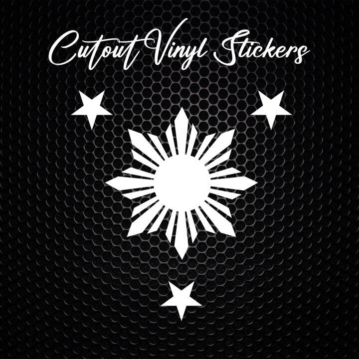 3 Stars and a Sun Waterproof Sticker Vinyl decal for phone, mug, motor ...