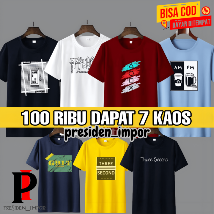 Paket 100rb dapat 7 pcs / pria wanita unisex / Kaos motif Distro ... Paket 100rb dapat 7 pcs / pria wanita unisex / Kaos motif Distro ...