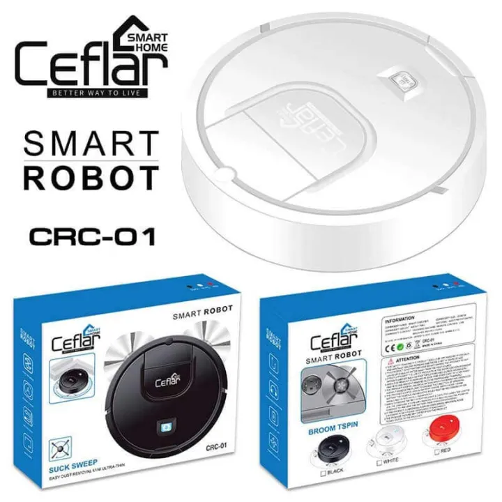 ROB หุ่นยนต์ดูดฝุ่น Ceflar อัจฉริยะ อัตโนมัติ Smart Robot รุ่น CRC-01 หุ่นยนต์ถูพื้น ...