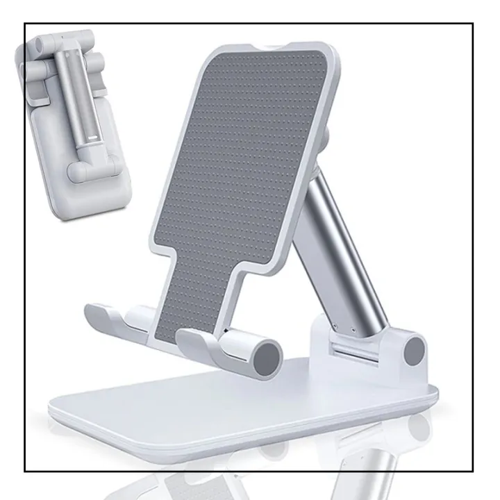 Cell Phone Stand, Foldable Portable Desktop Stand [white] | Lazada PH
