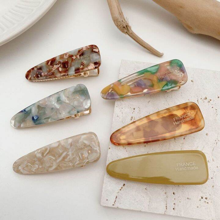 RANZH Ins กิ๊บติดผมขน BB อะซิเตทสำหรับที่ตกแต่งผมสำหรับเด็กผู้หญิงสุดหรูกิ๊บติดผมเกาหลีคลิปตุ่น ...