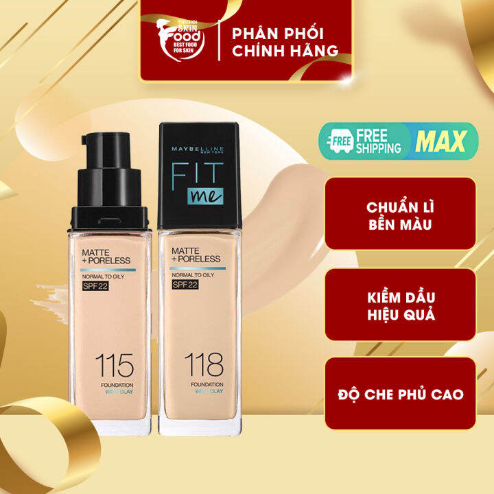 Kem Nền Kiềm Dầu Cho Lớp Nền Mịn Lì Tự Nhiên Maybelline Fit Me Matte ...