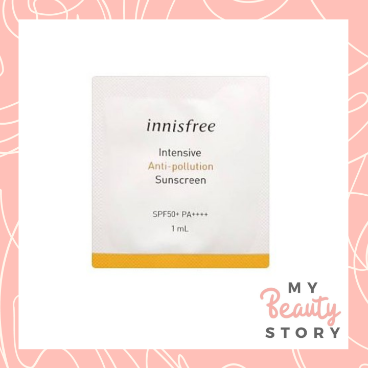 Innisfree Intensive Anti Pollution Sunscreen SPF50 + PA ++++ Sample ...