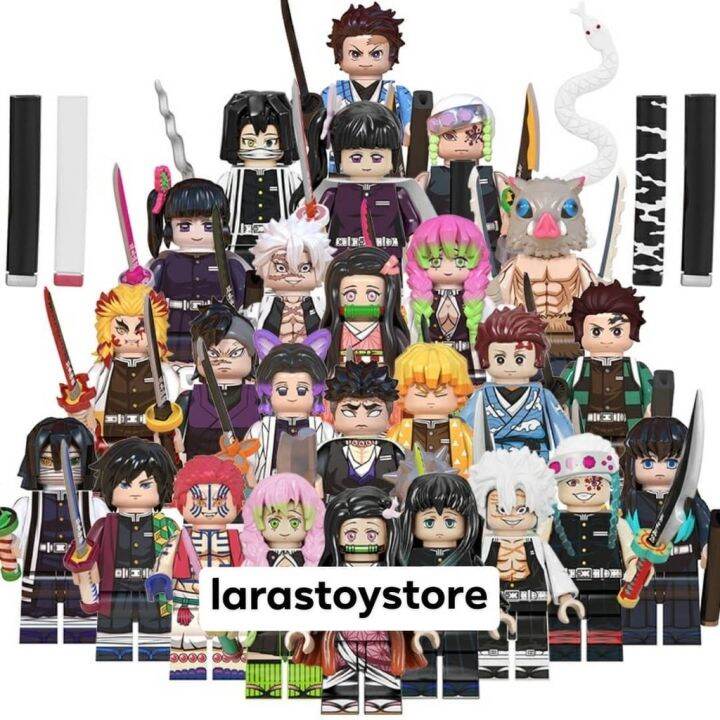 Demon Slayer minifigure SET building block lego compatible | Lazada PH