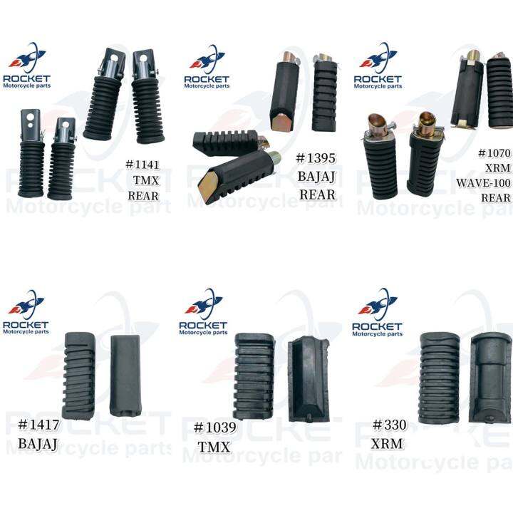 Motorcycle Rear Front Footrest For XRM TMX BAJAJ Motors Rubber Color ...