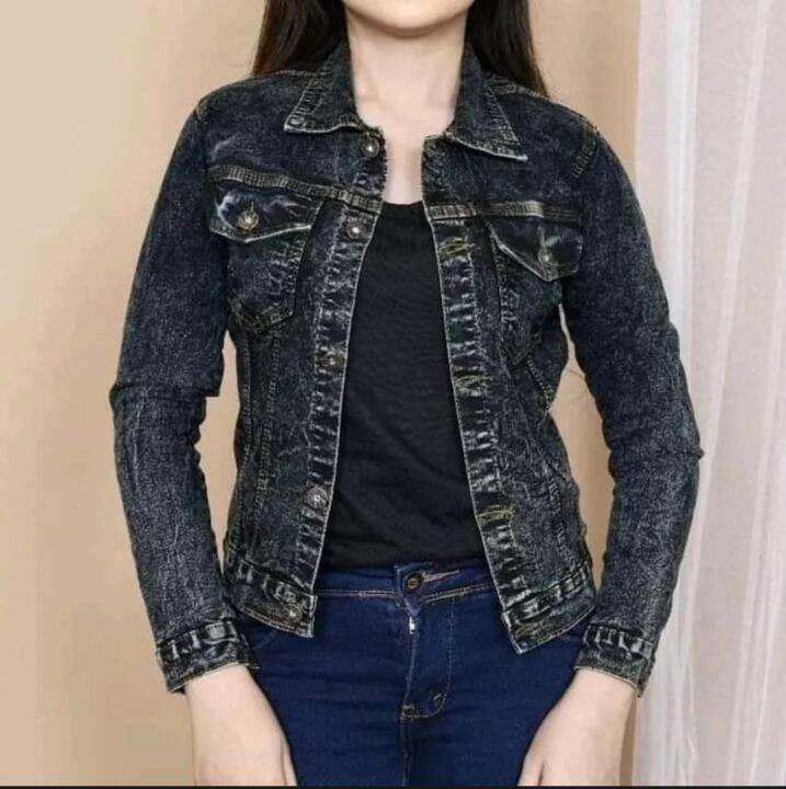 Jaket Jeans Wanita Lengan Panjang | jaket cewek crop | jaket biondy ...