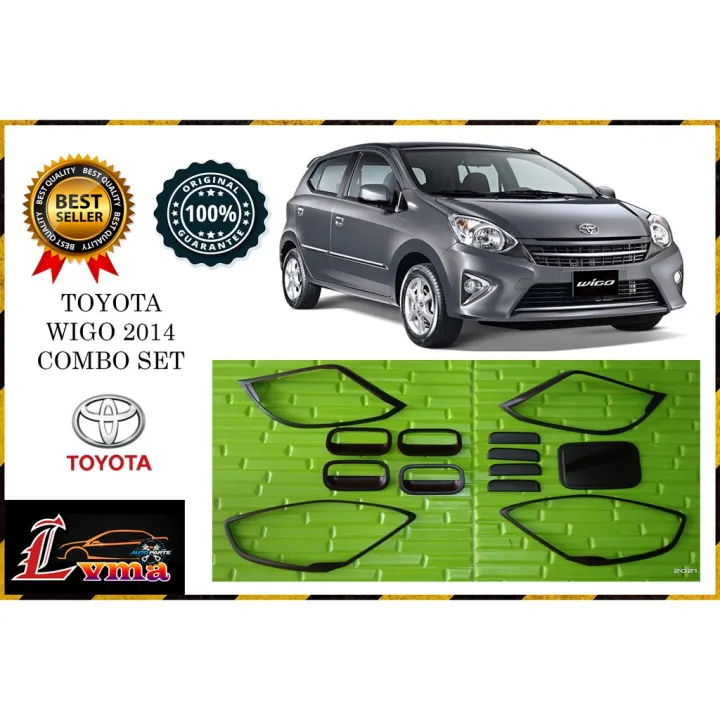 TOYOTA WIGO 2014 COMBO SET COVER MATTE BLACK (GARNISH SET) | Lazada PH