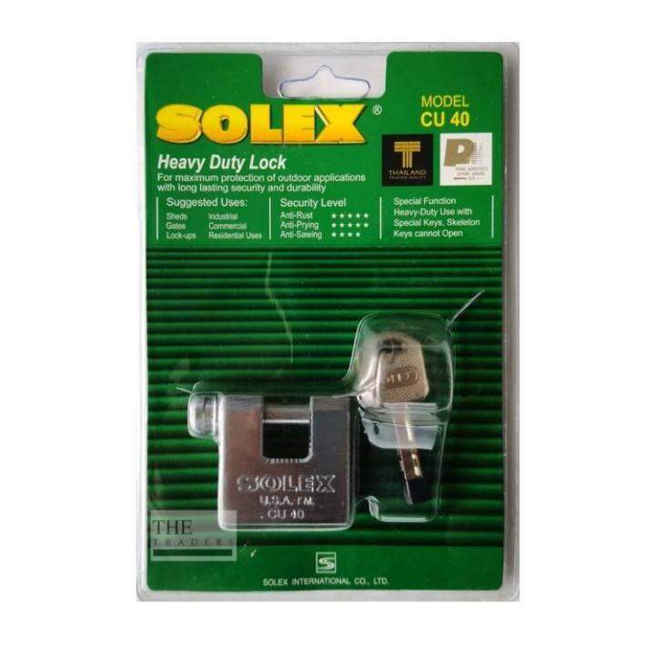 [100% ORIGINAL] SOLEX SHUTTER PAD LOCK- CU40 (MADE IN THAILAND) | Lazada