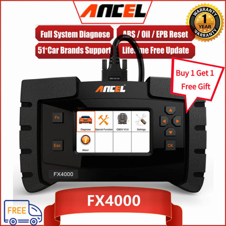 ANCEL FX5000 pemindai sistem OBD2, alat diagnosa sistem penuh mendukung ...
