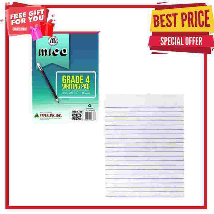 MICA Writing Pad 80leaves Grade 3,4 provincial size (148mmx200mm ...