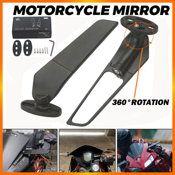 E&M NMAX Aerox ADV NINJA Motorcycle Rearview Mirrors Stealth Wind Wing ...