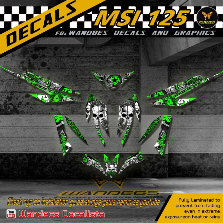 MSI 125 decals Tribal 1 | Lazada PH