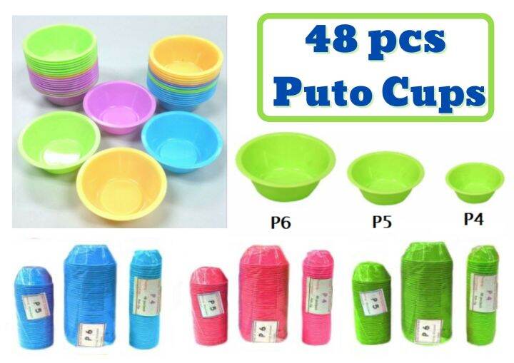 48 pcs SUNNYWARE Puto Cups Molder Small Plastic Molder for Puto ...