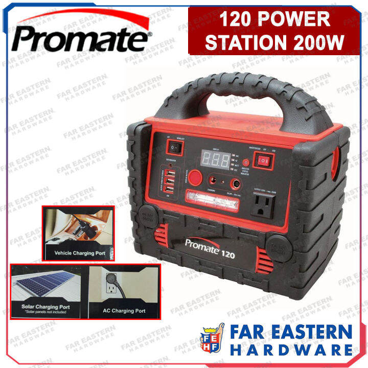 PROMATE 200W Power Station 120 Powerstation Powerbank | Lazada PH