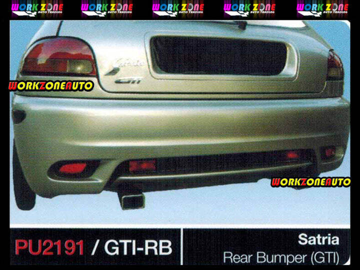 GTI-RB Proton Wira / Satria Fiber Rear Bumper (GTI) Body kit Bodykit ...