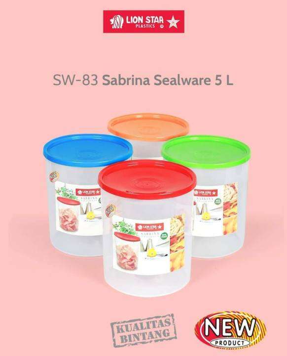 SW-83 Sabrina Sealware 5 litres/Toples Bundar Serbaguna 5 Liter Lion Star Plastics | Lazada ...