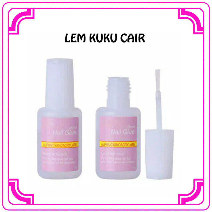 HB Lem Kuku Palsu Cair Fake Nails Art Glue Manicure Nail Glue Korean ...