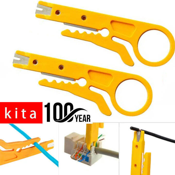 2pcs Punch Down Cutter ### Mini Wire Stripper Network Wire Stripper For ...