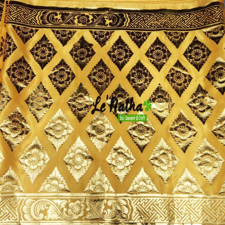 Kain Prada Bali Satin Kuning Motif Wajik Pakaian Adat Bali Baju Tari ...