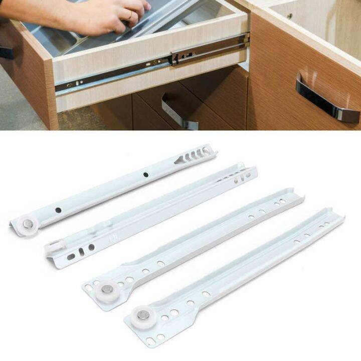 Drawer Slide Kit Cold Rolled Steel Cabinet Track Rail Soft Close Drawer ...