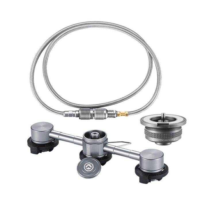 CAMPINGMOON 3In 1 Butane Adapter Extension Hose Split Furnace Adapter ...
