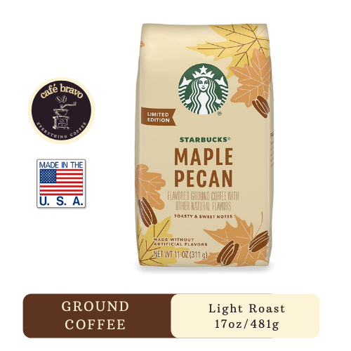 LIMITED EDITION Starbucks Maple Pecan Light Roast Ground Coffee (17oz ...