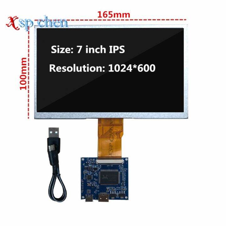 7 Inch IPS 1024*600 Screen Display LCD Driver Control Board Mini HDMI ...