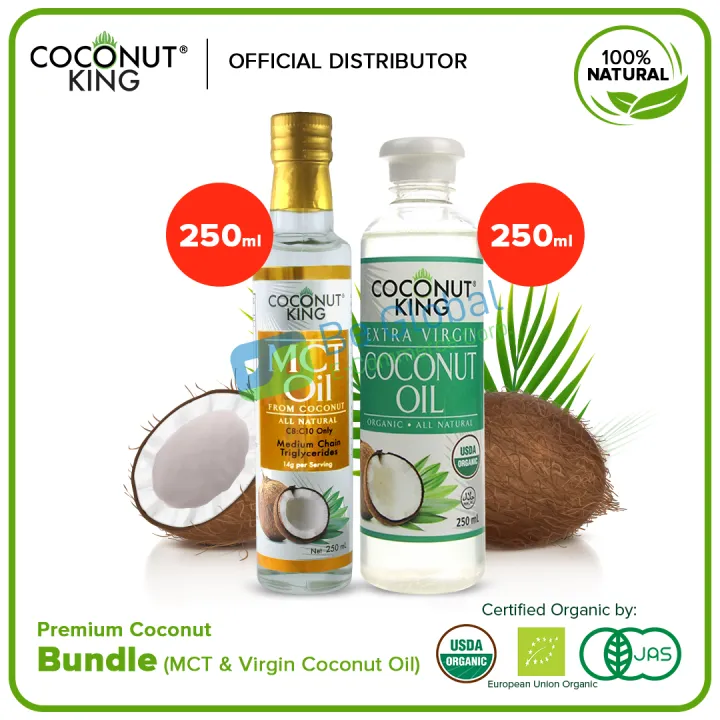 Coconut King Buy 1 Extra Virgin Coconut Oil 250ml Get 1 Organic MCT Oil ...