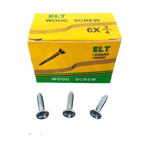 SKRUP KAYU 6 X 3/4 WOOD SCREW BAUT CACING - SKRUP FISHER PERKOTAK ...