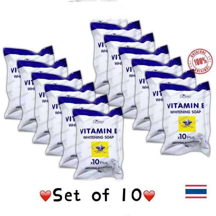 ( Set of 10 ) Authentic Perfect Skin Lady 10x Vitamin E Whitening SOAP ...