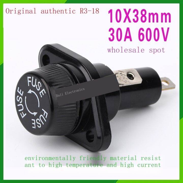 2022☆ r3/R3-18 fuse holder 10x38 imported fuse holder 30A 600V fuse ...