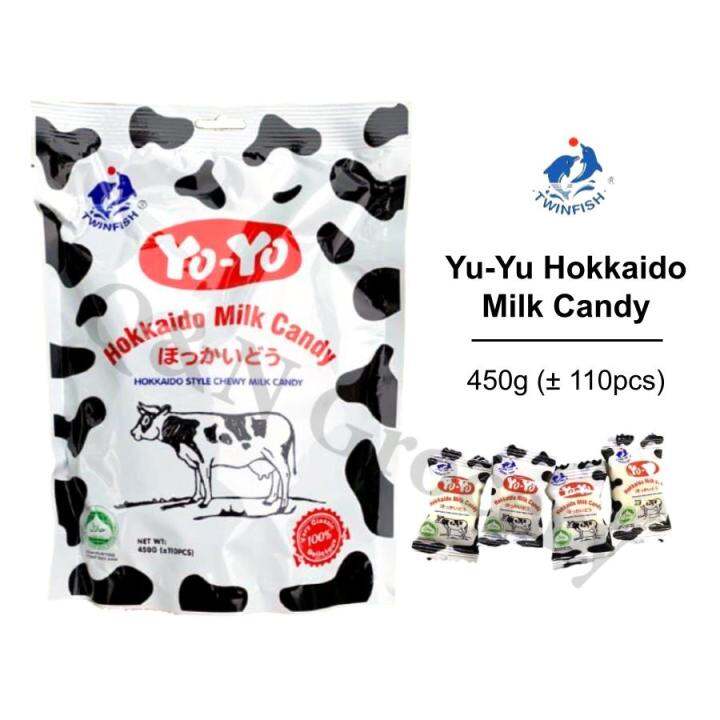 TwinFish Yu-Yu / Yo-Yo Hokkaido Milk Candy 450g (± 110pcs) | Lazada