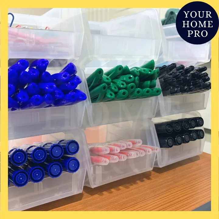 Small Plastic Stackable Desk Bin Organizer For Office Cosmetics Pens ...