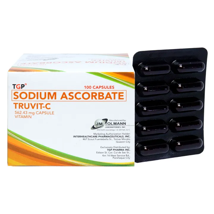 TRUVIT-C (TGP) Sodium Ascorbate 562.43mg Capsule 10 pcs per pack for ...