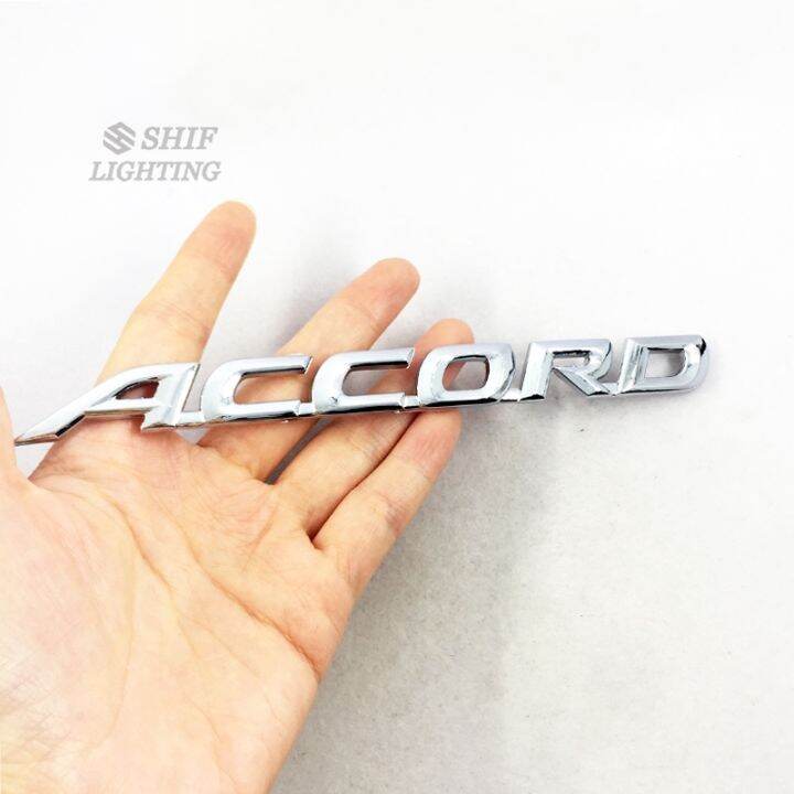 HYS 1 X ABS Chrome ACCORD Letter Logo Car Auto Rear Trunk Emblem Badge ...