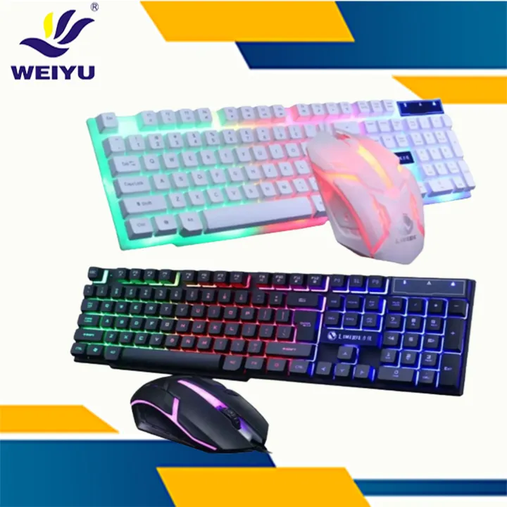 GTX300 Keyboard USB Wired Gaming Keyboard and Mouse set with Lights ...