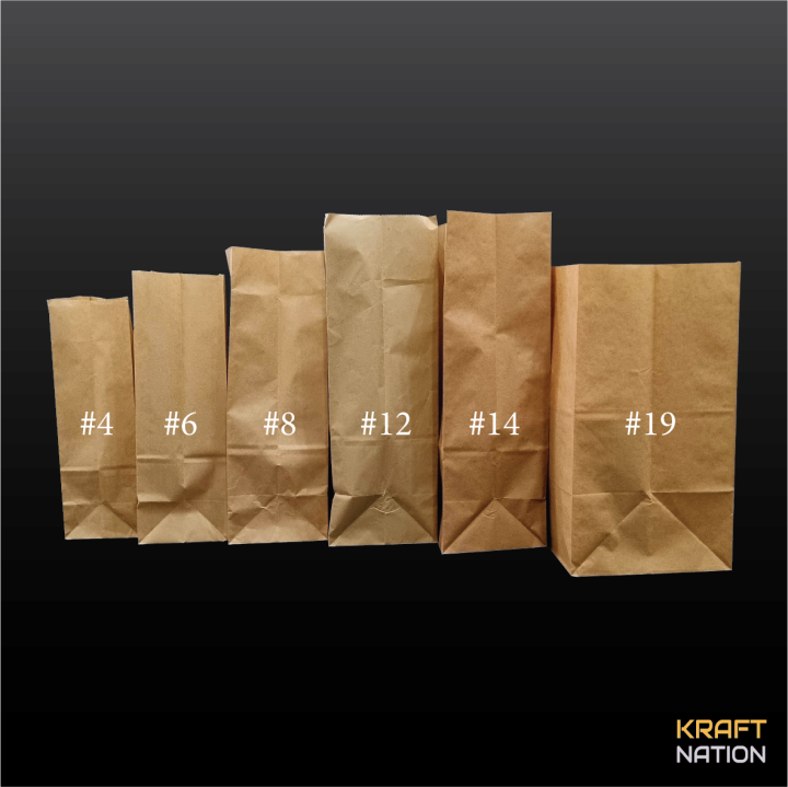 [Premium] Kraft SOS Paper Bag#4/6/8/12/14/19 Brown Paper Bag Take Away ...