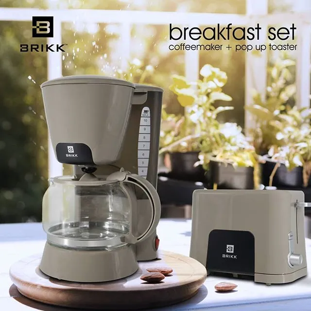 Coffee Maker + Bread Toaster Breakfast Set Olikk™ by Brikk | Lazada PH