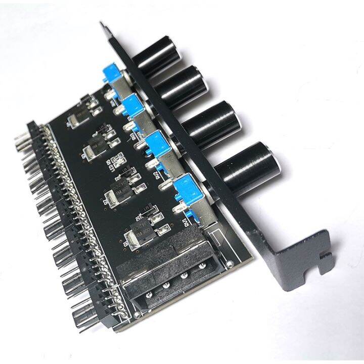 PC 8 Channels Fan Hub 4 Knob Cooling Fan Speed Controller for CPU Case ...