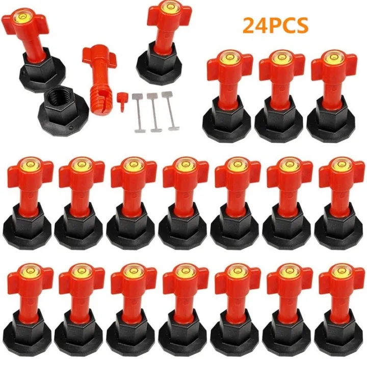 24Pcs/Set Level Wedges Alignment Tile Spacers,Tile Leveling System Kit ...